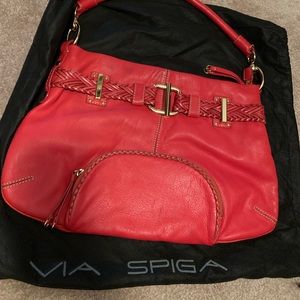 Via Spiga Bags | Leather Shoulder Bag | Poshmark